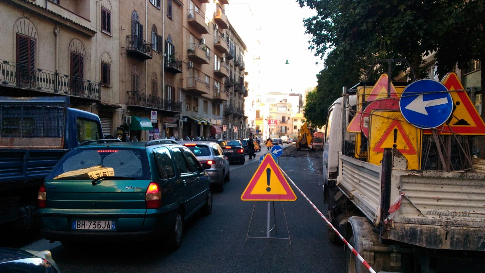 Lavori in via Nicolò Turrisi | Traffico in tilt al tribunale