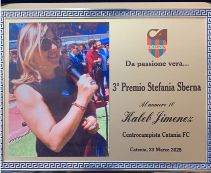 Catania, il "Premio Stefania Sberna" a Kaleb Jimenez