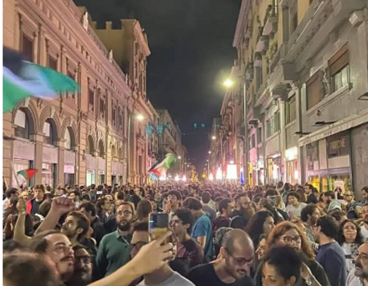 Palermo, manifestazione per la Flotilla: scontri con la polizia