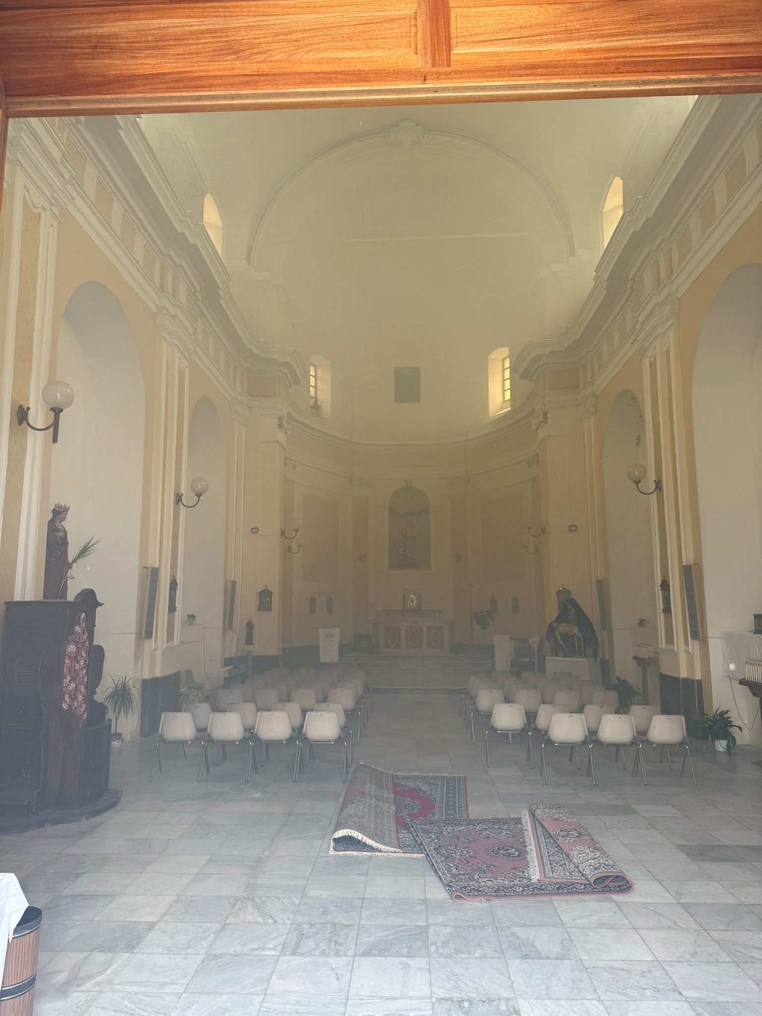 Palazzo Adriano, l'incendio e i soccorsi FOTO